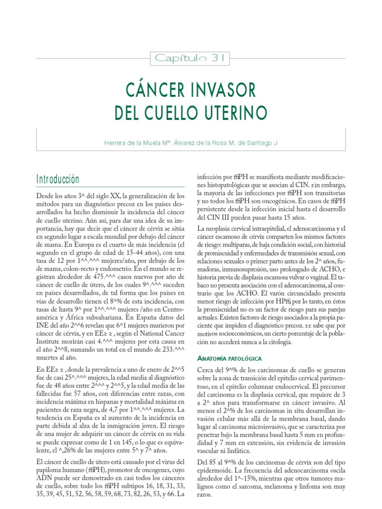 31-Cancer Invasor Del Cuello Uterino | PDF | Cáncer de cuello uterino | Cáncer