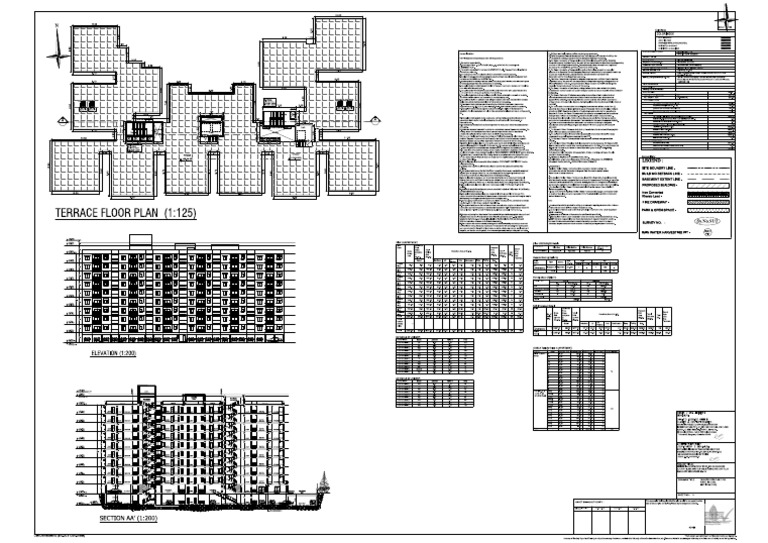 Terrace Plan Elevation and Section | PDF