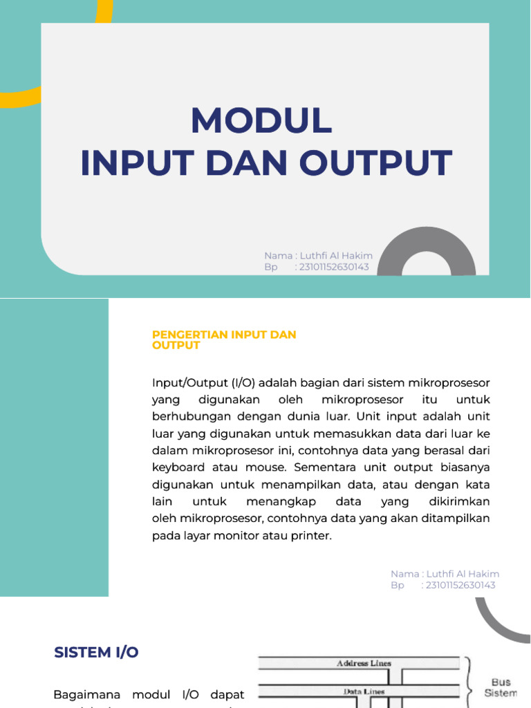 Modul Input Output | PDF