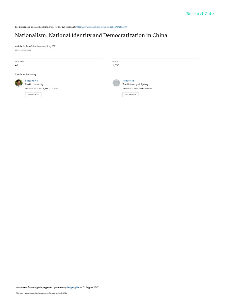 2000 Introduction To Nationalism | PDF