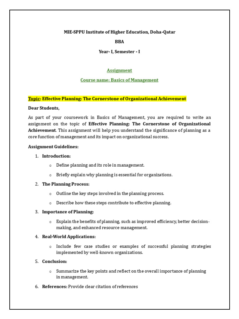 Bom Assignment Pdf
