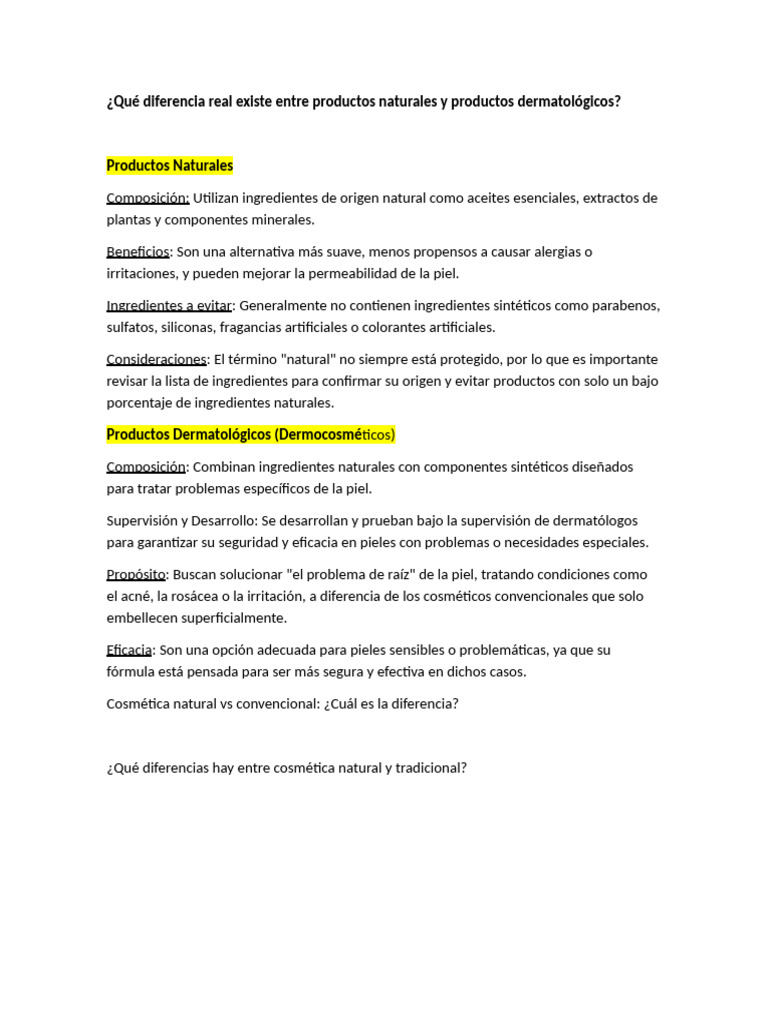 Qué Diferencia Real Existe Entre Productos Naturales y Productos ...