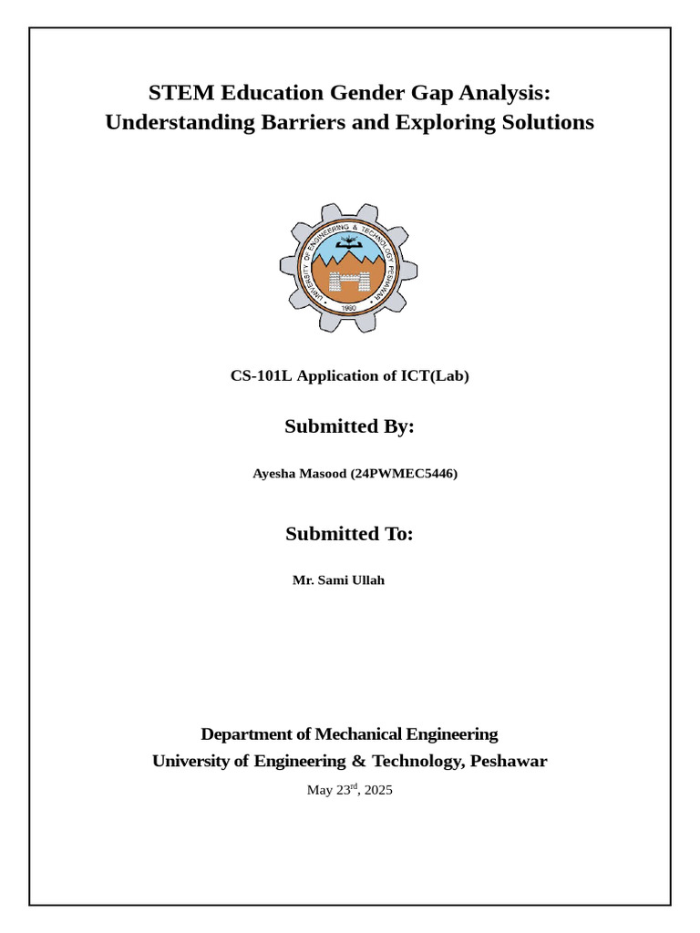 STEM Education Gender Gap Analysis | PDF | Gender Studies | Gender ...