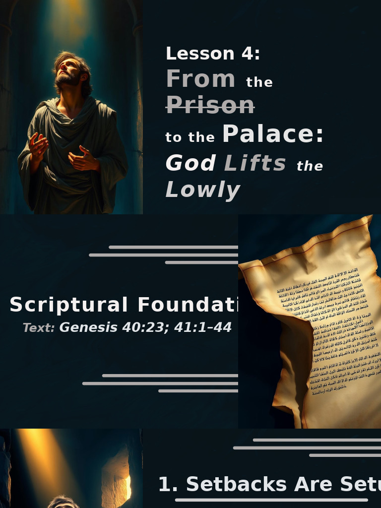 Lesson 4 From The Prison To The Palace God Lifts The Lowly | PDF