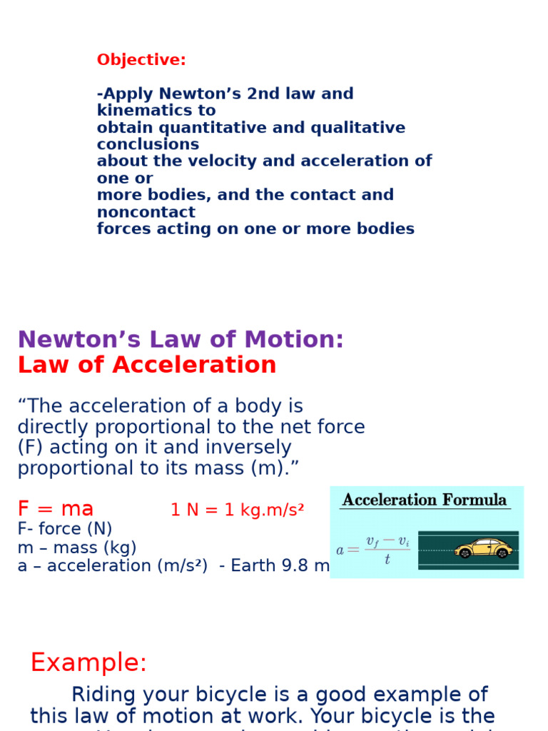 Newton's 2nd Law: Force and Acceleration | PDF