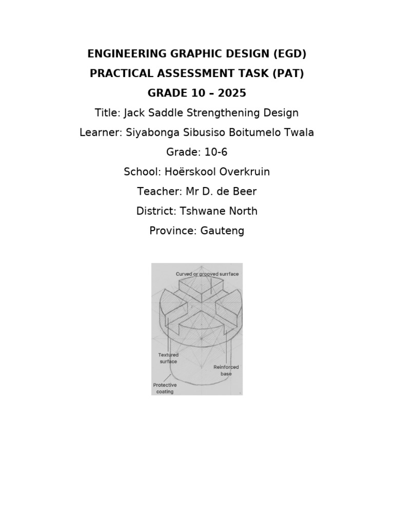 EGD PAT Design Brief Siyabonga Twala | PDF | Mechanical Engineering
