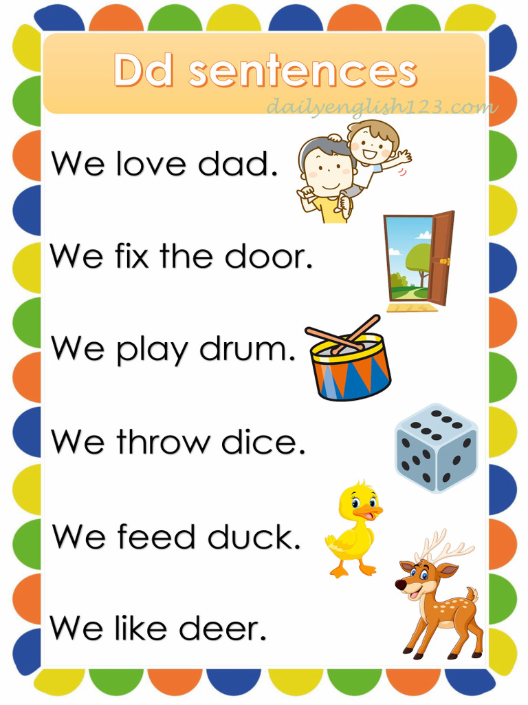 Alphabet Sentences 4 | PDF