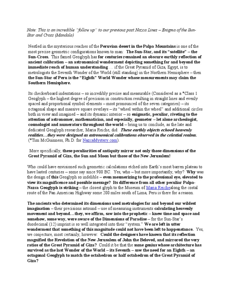 Nazca Lines | PDF | Geometry | Sun