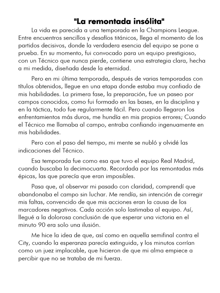 La Remontada Insólita | PDF