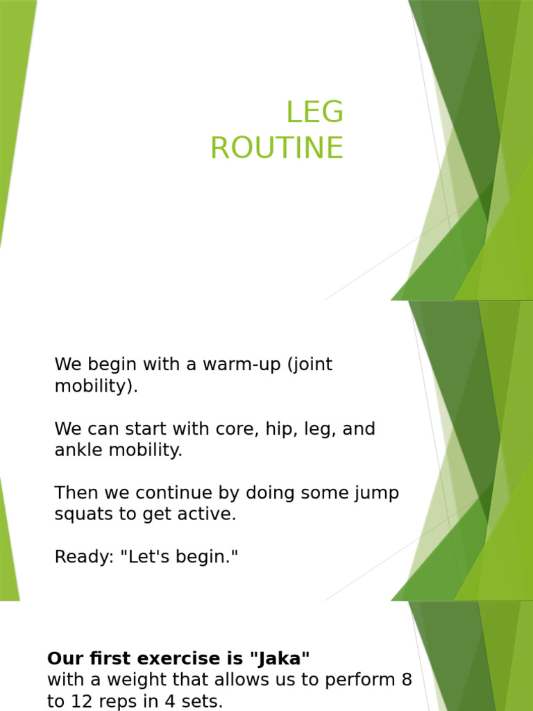 Leg Routine | PDF