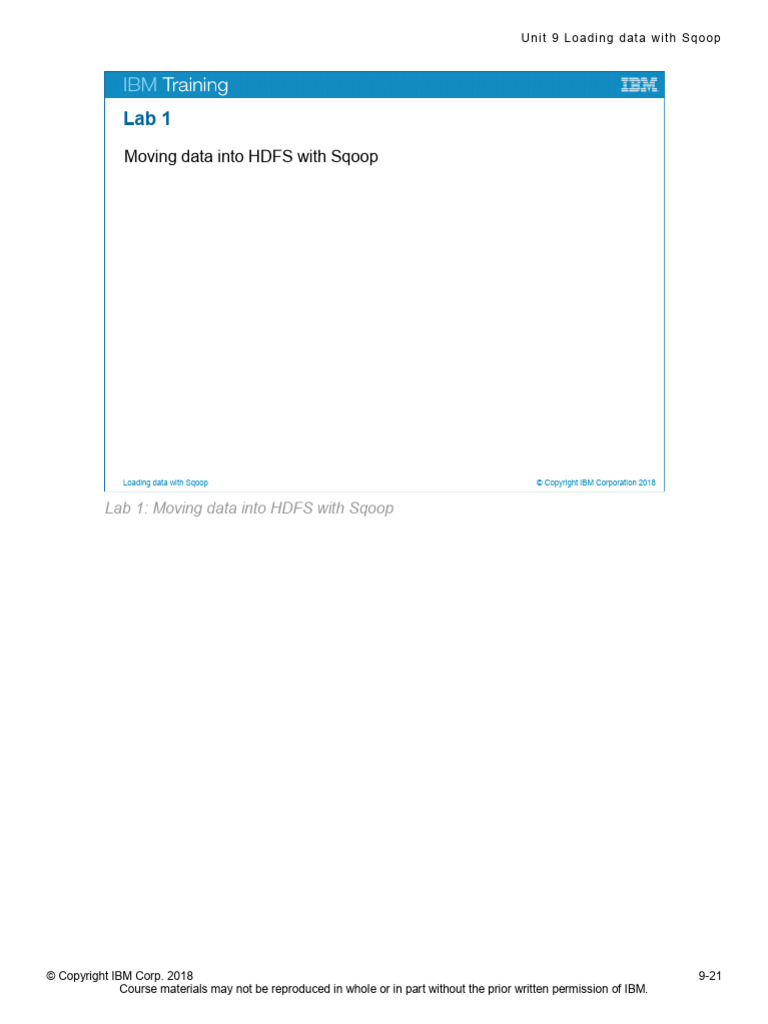 Exercise 9 - Moving Data Into Hdfs With Sqoop | PDF | Apache Hadoop | My Sql