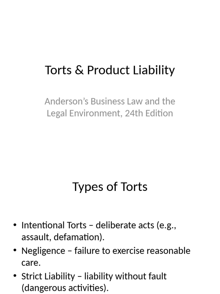Slideshow3 Torts | PDF