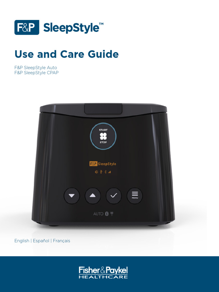 F&P SleepStyle CPAP User Guide | PDF | I Phone | Bluetooth