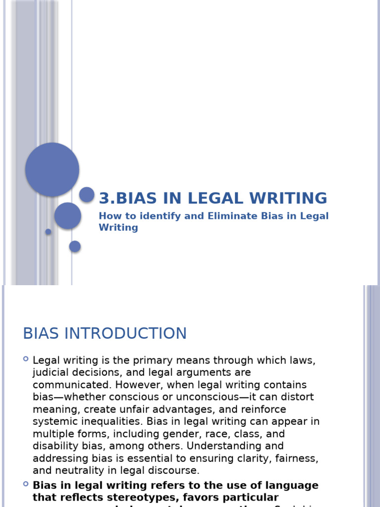 Bias in Legal Writing 3 | PDF | Bias | Gender