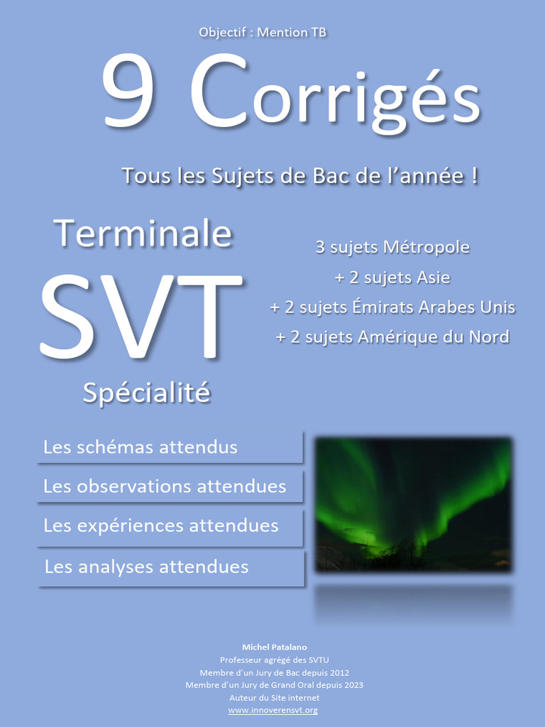 Annales SVT 2024 : Sujets et Corrigés | PDF | Méiose | Sclérose en plaques