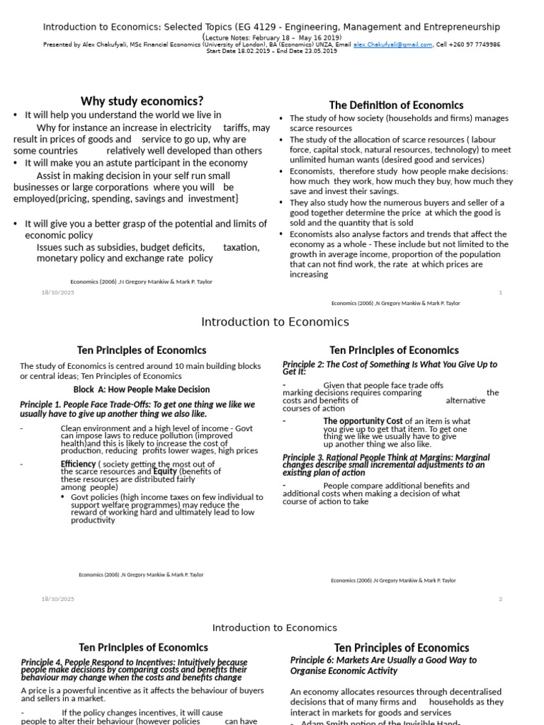 Introduction to Economics Principles | PDF | Economics | Demand