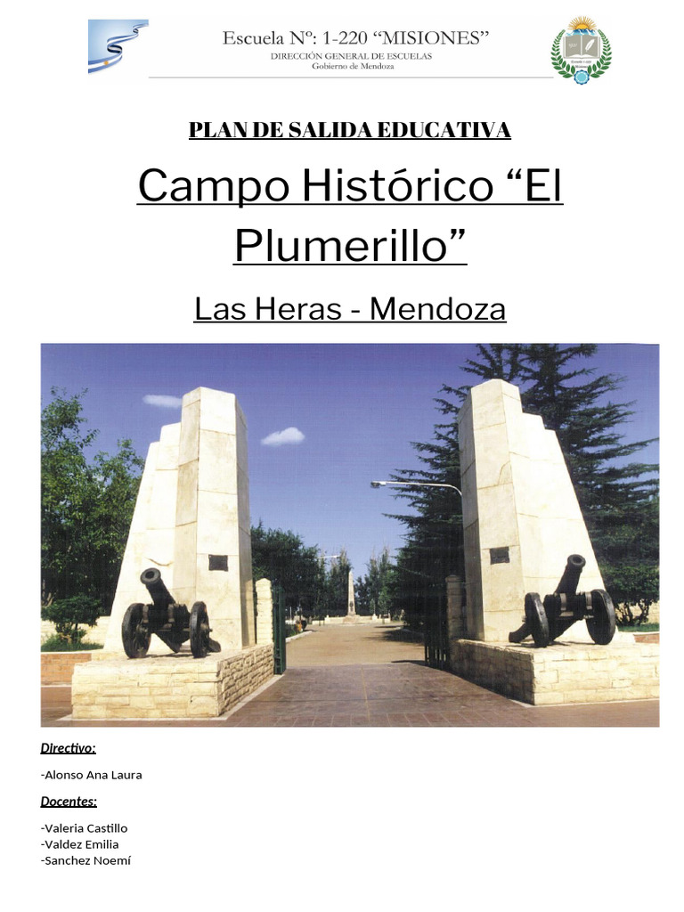 Salida Educativa a El Plumerillo | PDF | Escuelas | Aprendizaje
