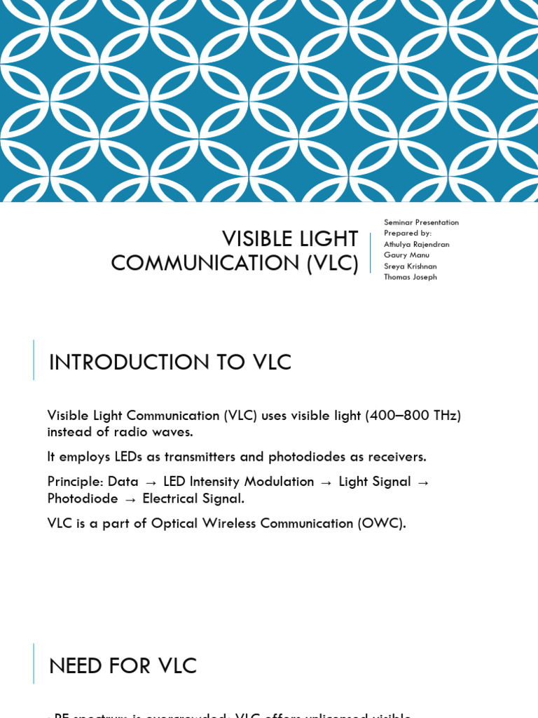 Overview of Visible Light Communication | PDF | Electromagnetic ...