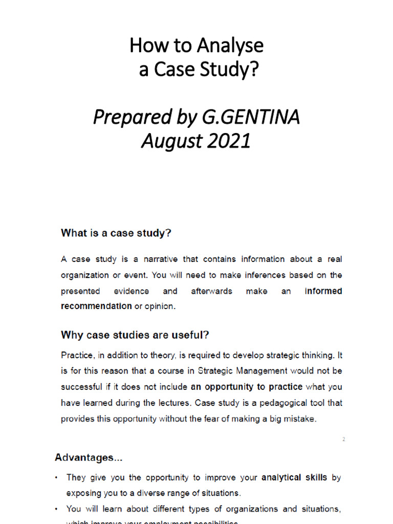 How To Analyse A Case Study | PDF