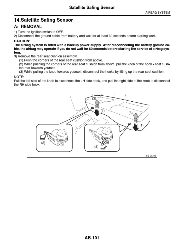 Satellite Safing Sensor Removal Guide | PDF | Airbag | Manufactured Goods