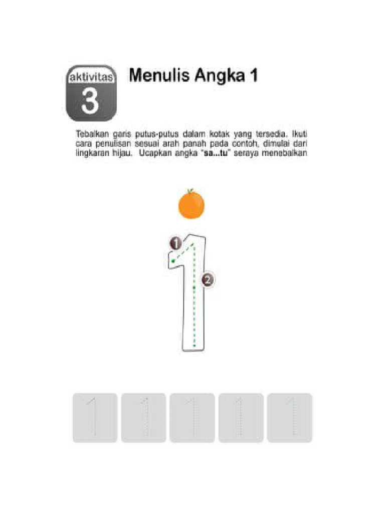 Menulis Angka 1-10 | PDF