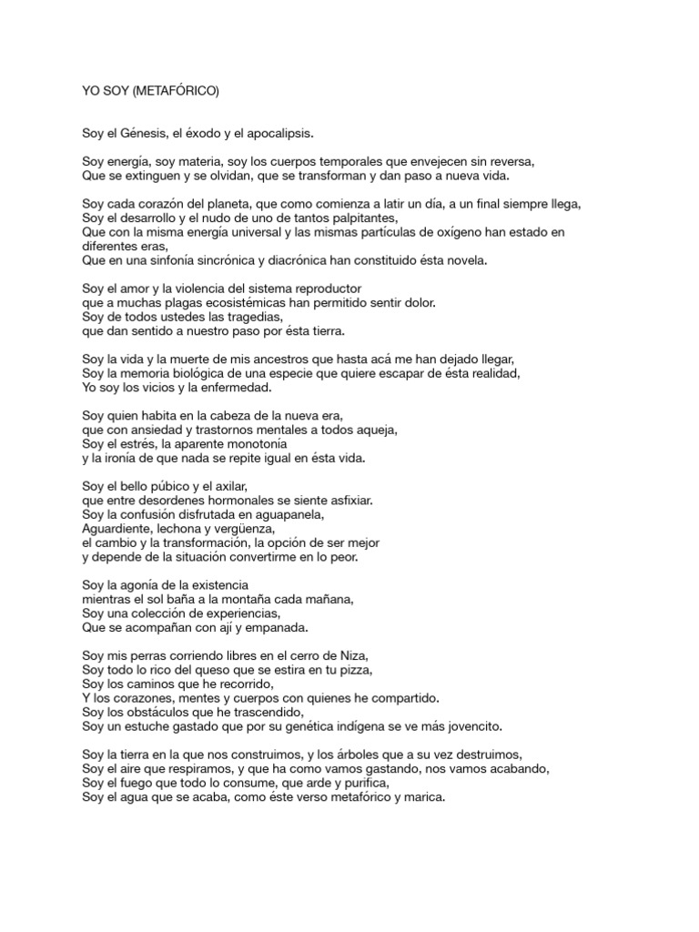 Soy Yo Metafórico | PDF