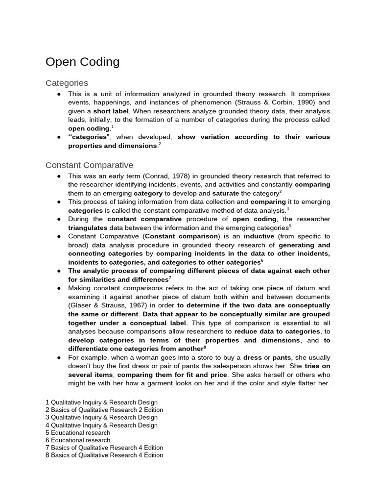 Open Coding | PDF | Qualitative Research | Science