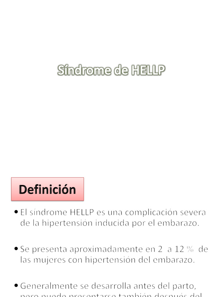 Síndrome de Hellp Parte I | PDF