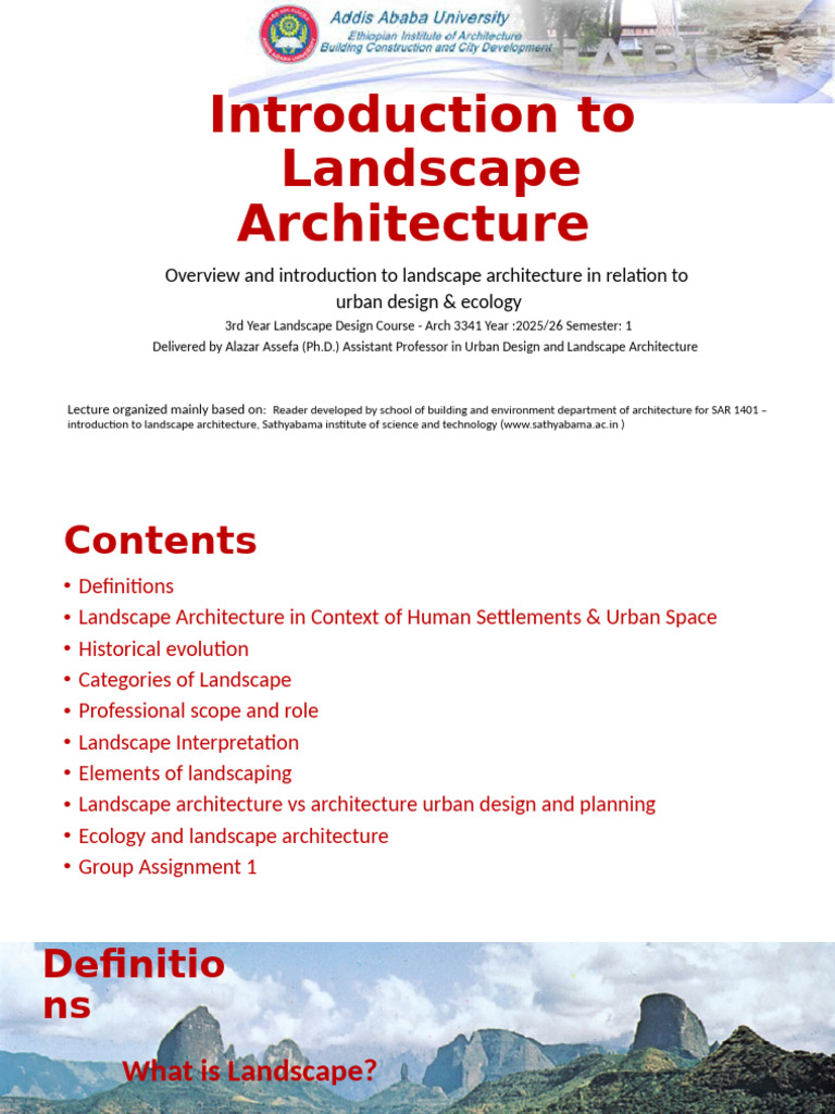 Landscape Architecture in Urban Design | PDF | Landscape | Gardens