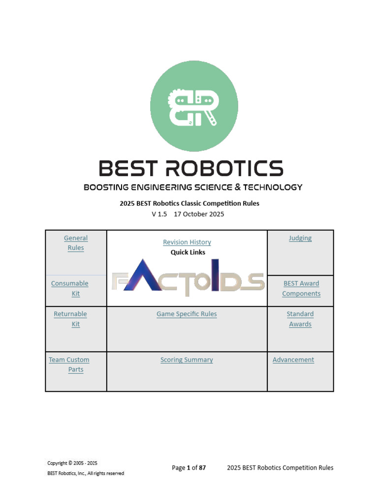 2025 BEST Robotics Competition Rules | PDF | Electrical Connector