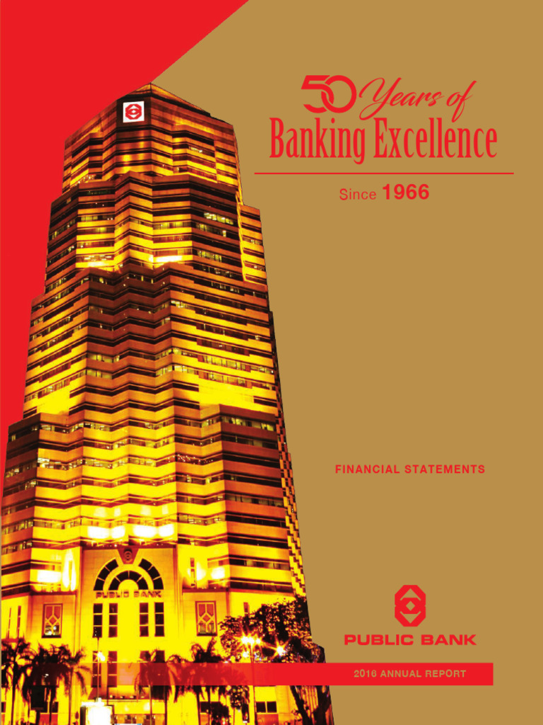 Public Bank 2016 Annual Report Summary | PDF | Dividend | Equity (Finance)