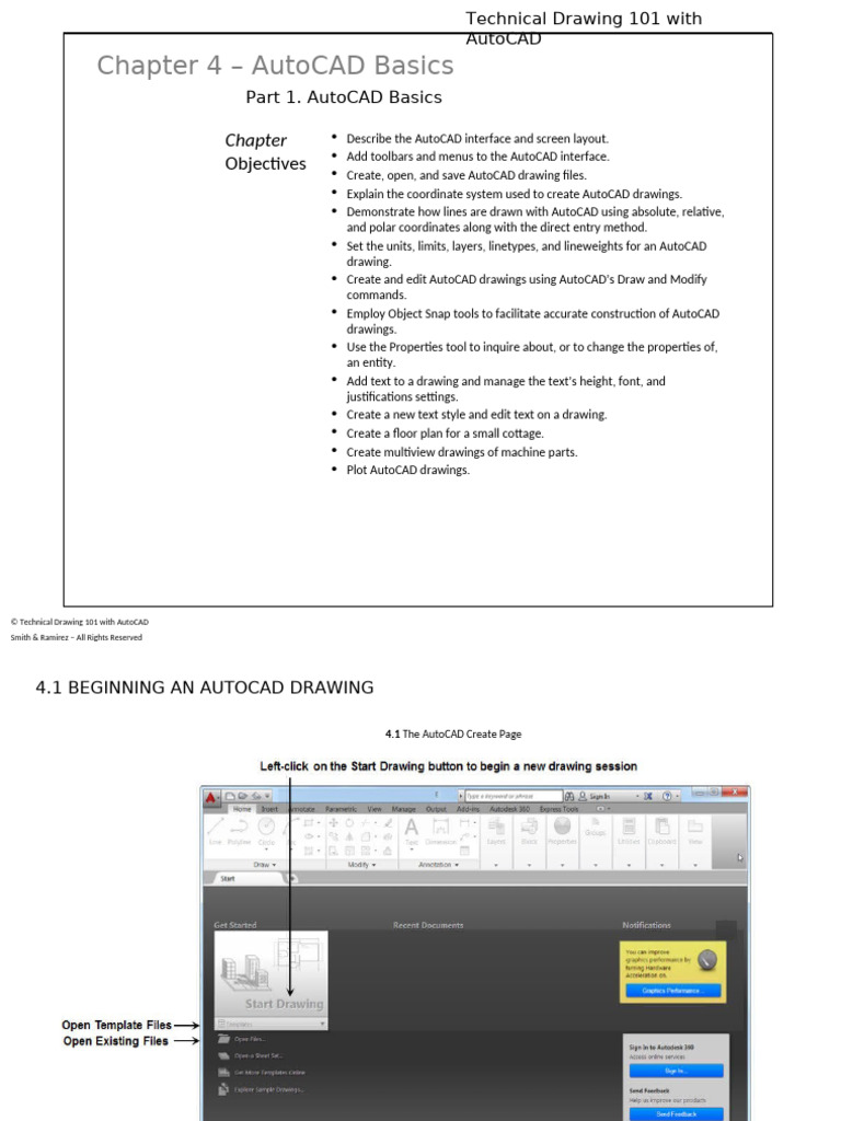 AutoCAD Basics for Technical Drawing | PDF | Cartesian Coordinate ...