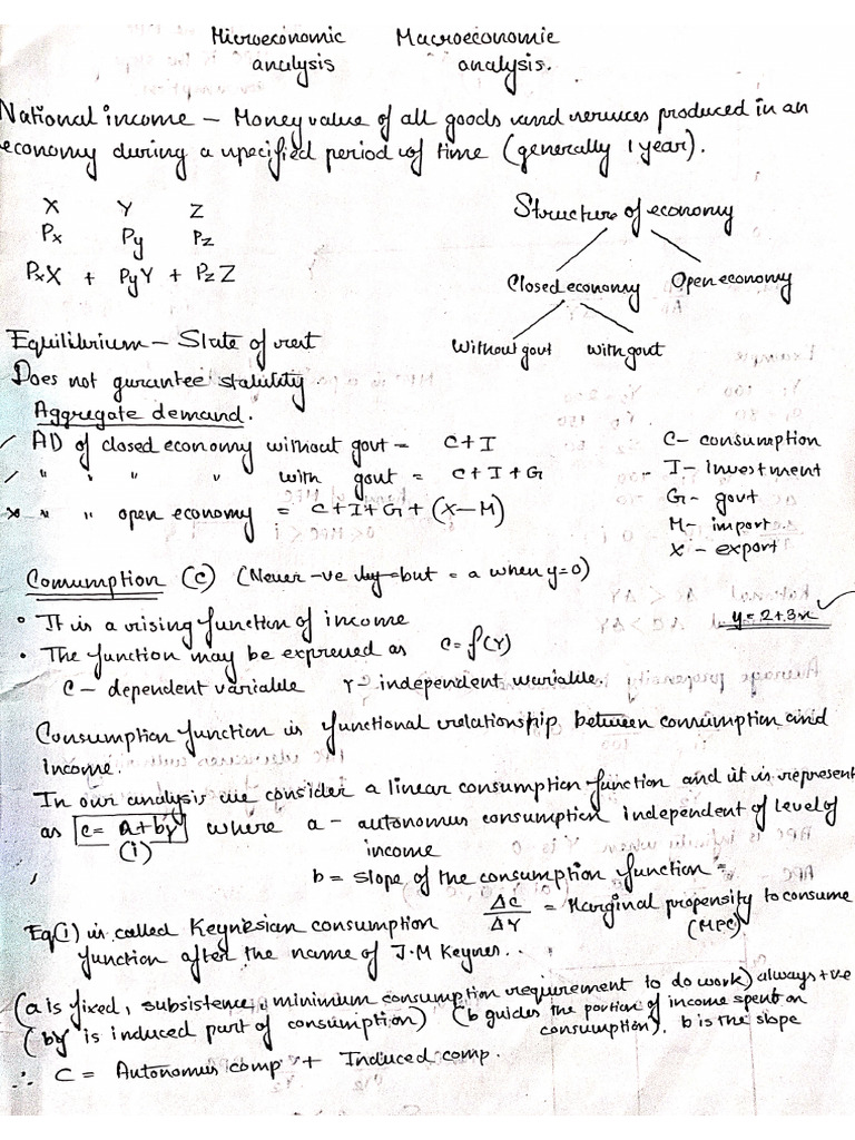 Macro Economics Notes | PDF