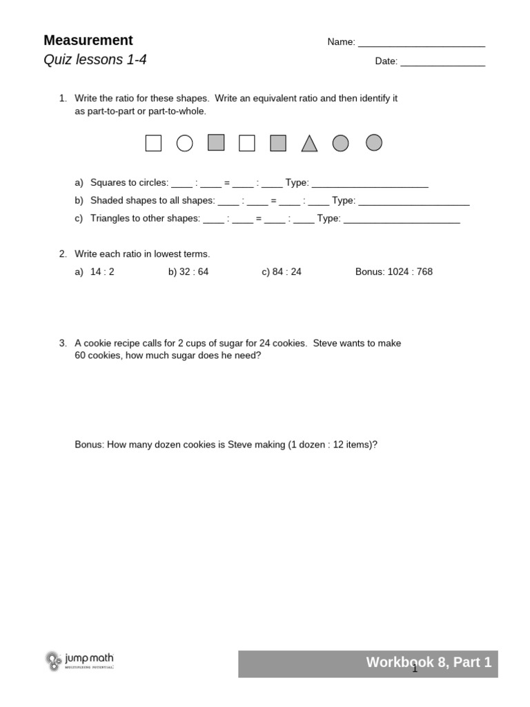 Book 8-1 ME Quiz 1-4 Review | PDF