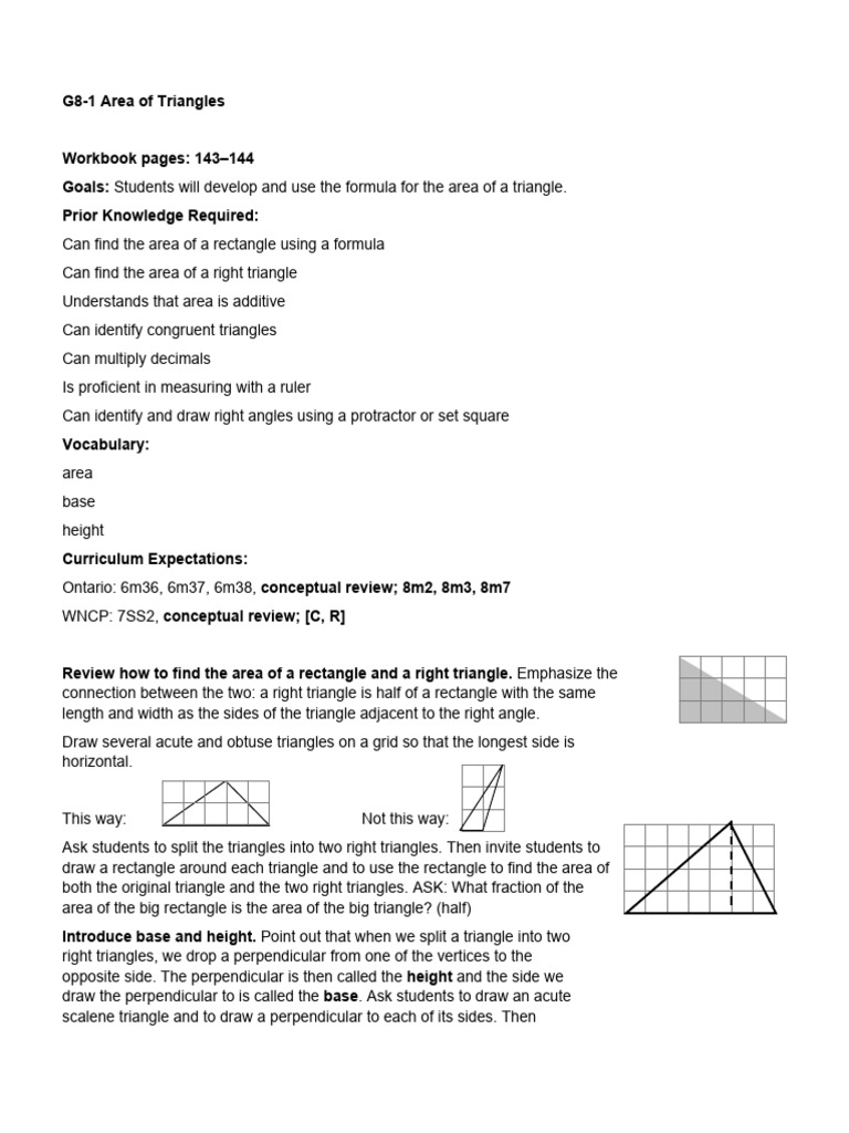 Area of Triangles: Formulas & Methods | PDF | Area | Triangle