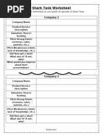 Shark Tank Pitch Template Guide | PDF | Investing | Valuation (Finance)