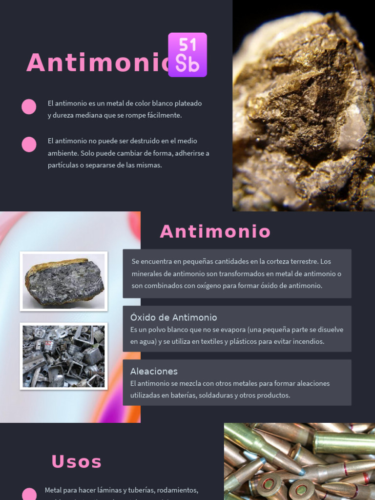 Antimonio | PDF | Rieles | Aleación