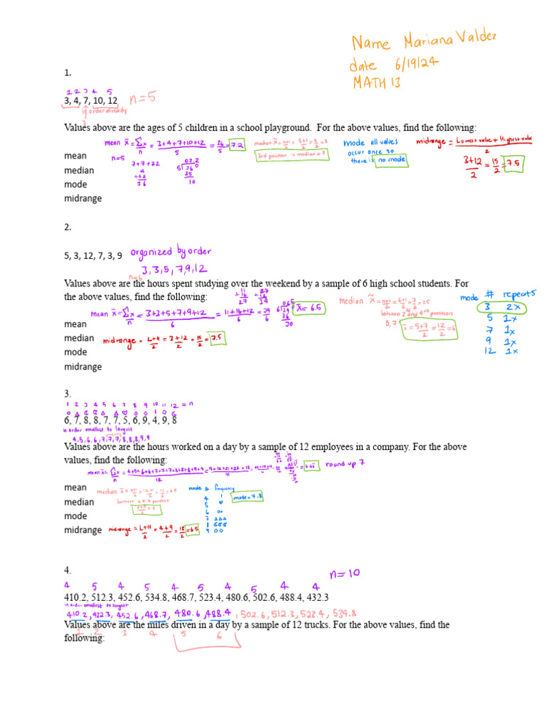 Assignment 2 CentralValue | PDF | Median | Mathematical Analysis