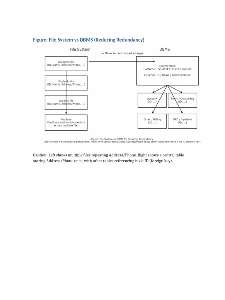 File System Vs DBMS Diagram | PDF
