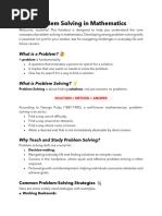 Problem Solving Strategy Guide | PDF | Equations | Applied Mathematics