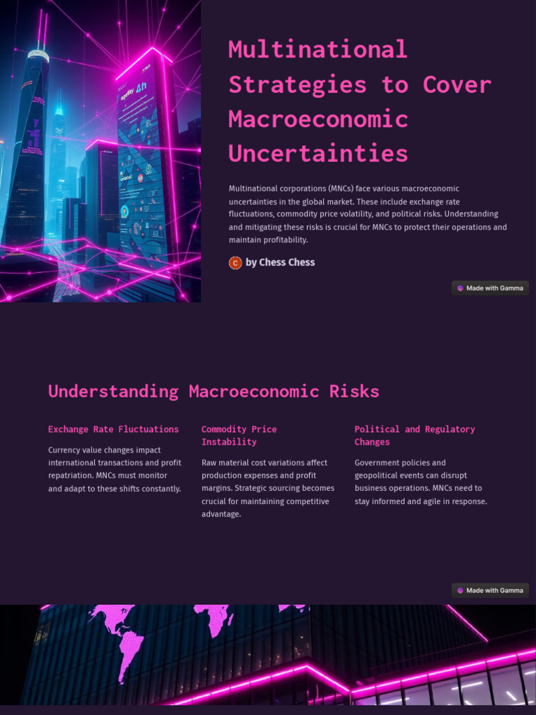 Multinational Strategies To Cover Macroeconomic Uncertainties | PDF ...