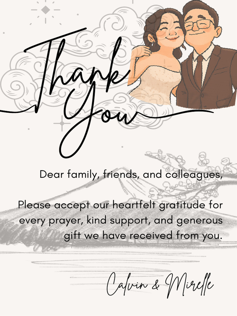 Calvin & Mirelle's Thank You Card | PDF