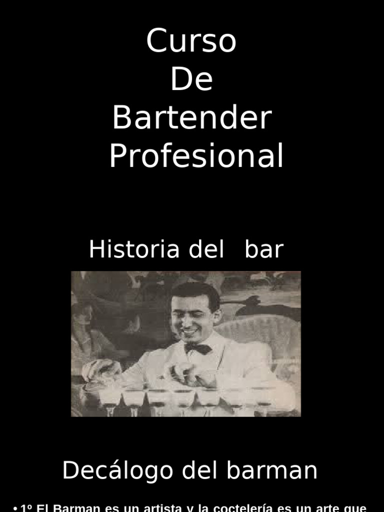 Decálogo Del Bartender Profesional | PDF