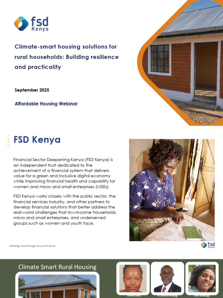 Climate Smart Housing Solutions For Rural Households Buiding Resilience ...