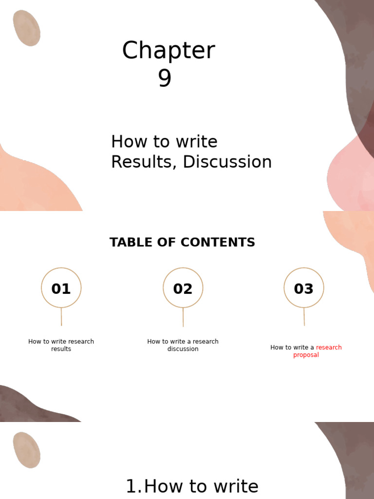 Chapter 9. 2024 How To Write Research Results, Discussion and Proposal ...