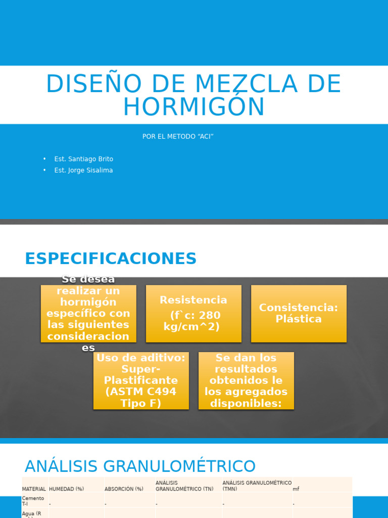 Diseño de Mezcla de Hormigón | PDF | Pascal (Unidad) | Hormigón