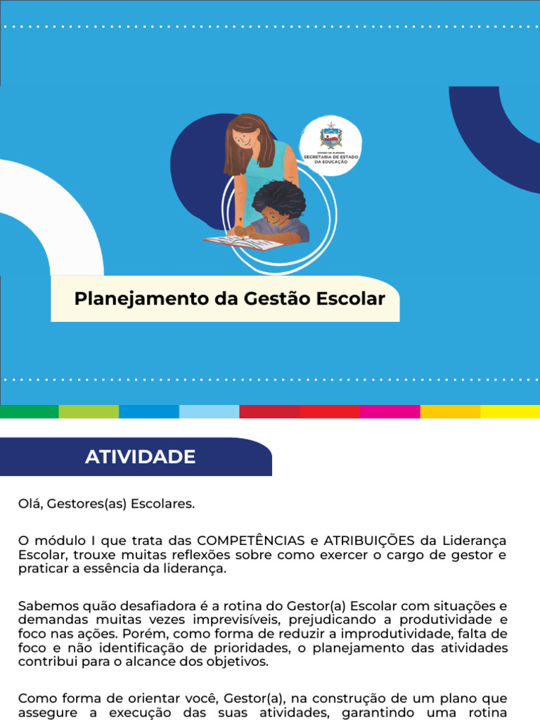 Marluce Silva - ATIVIDADE - PLANEJAMENTO DA GESTÃO ESCOLAR | PDF ...