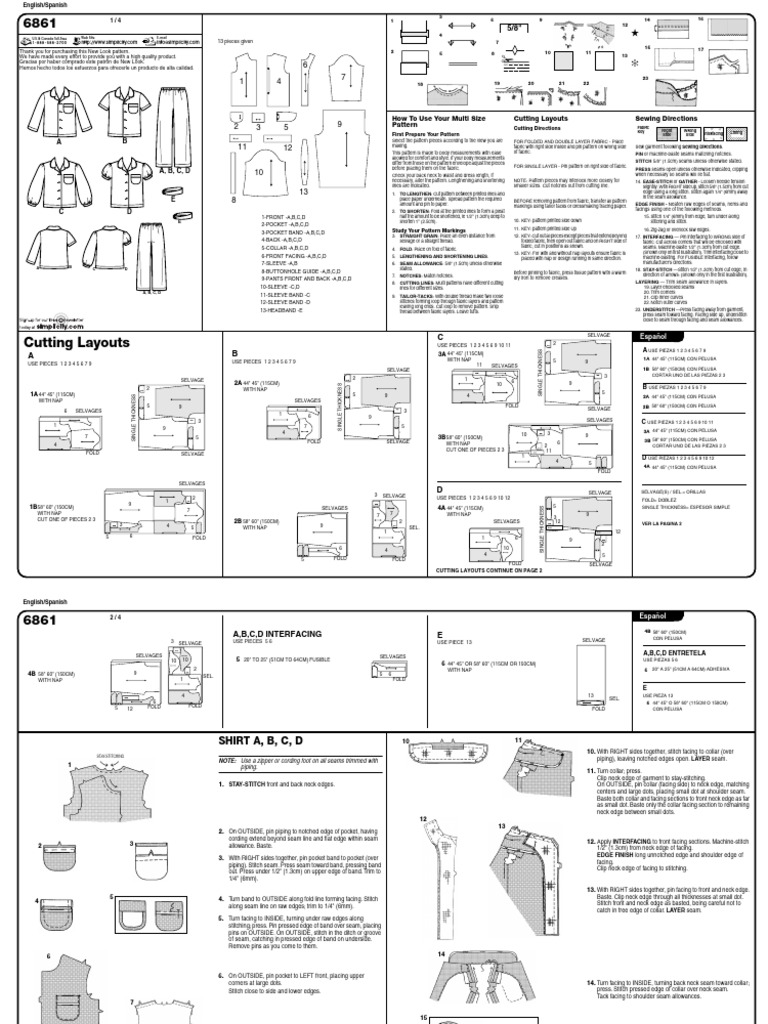 New 6861 | PDF | Seam (Sewing) | Sewing