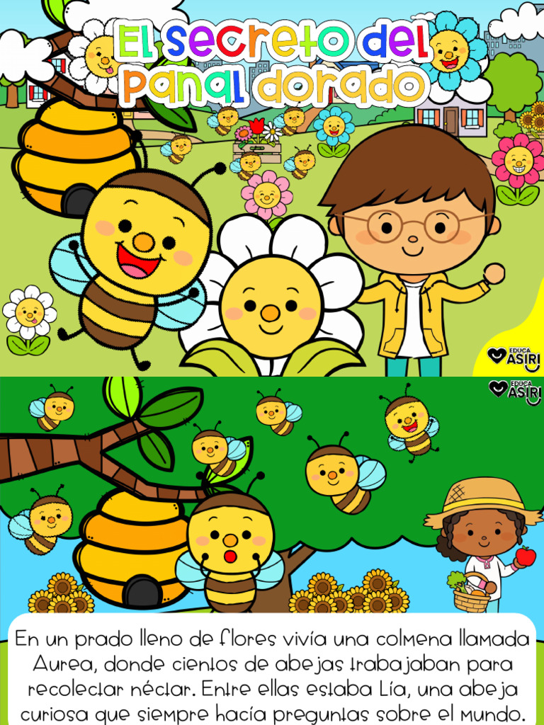 UD abejas - Cuento - El secreto del panal dorado_Educa Asiri_PROHIBIDA SU DIFUSIÓN | PDF