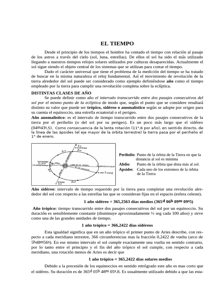 UD 5 - El Tiempo | PDF | Calendario | Hora